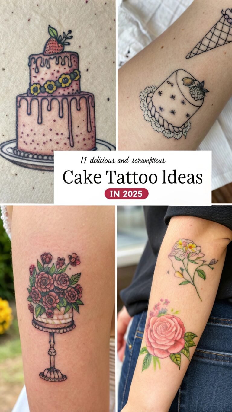 11 Delicious and Scrumptious Cake Tattoos for Foodies